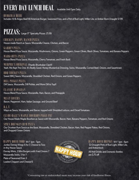 Menu - The Dorsey House