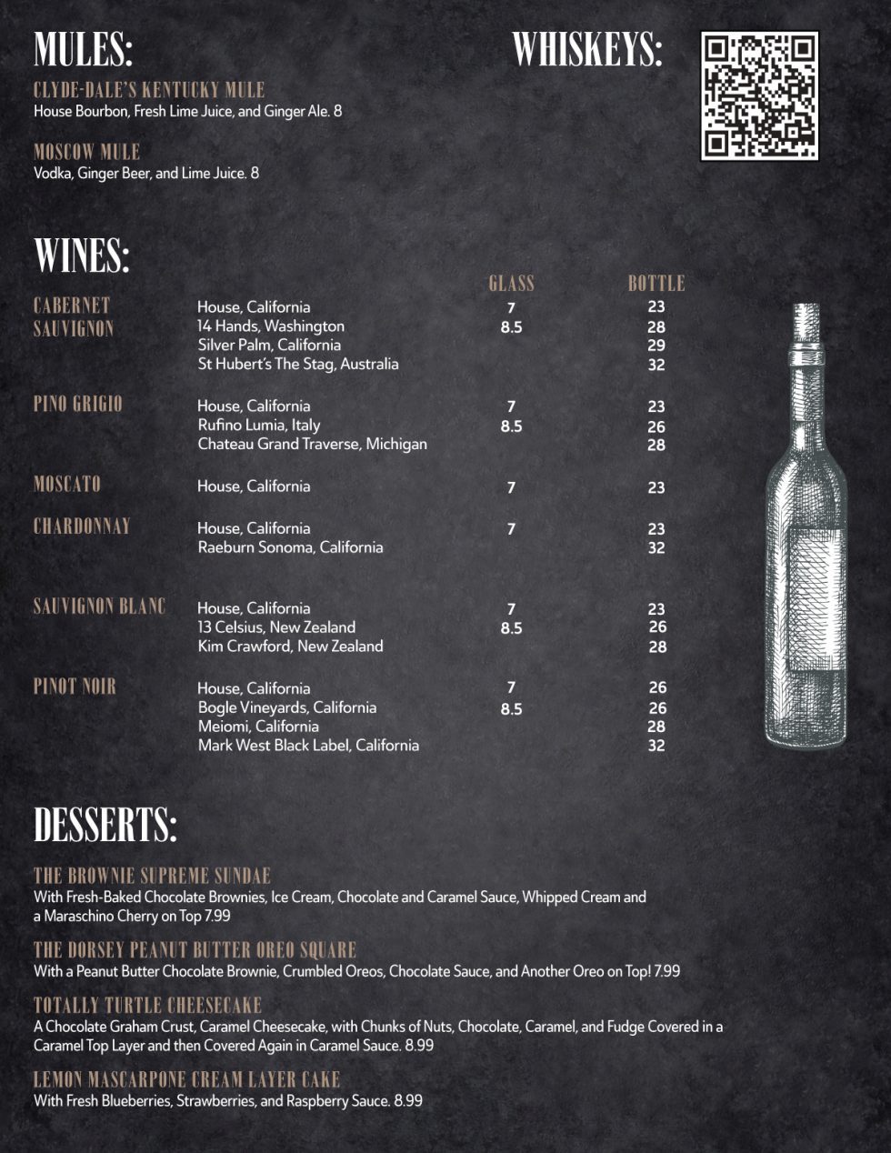 Menu - The Dorsey House