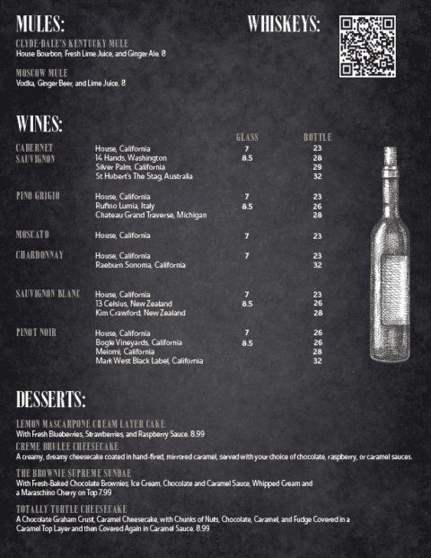 Menu - The Dorsey House